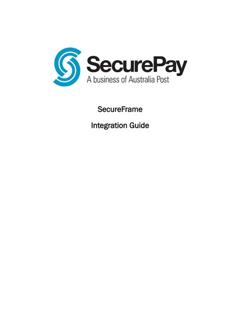 SecureFrame Integration Guide SecurePay