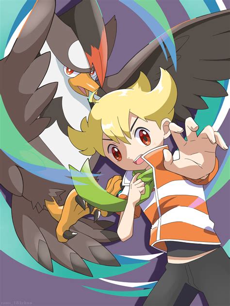 Barry Pokemon Staraptor Nintendo Pokemon Pokemon Dppt Highres