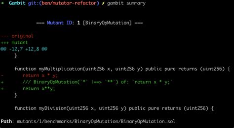 Gambit Mutant Generation For Solidity — Certora Prover Documentation 0