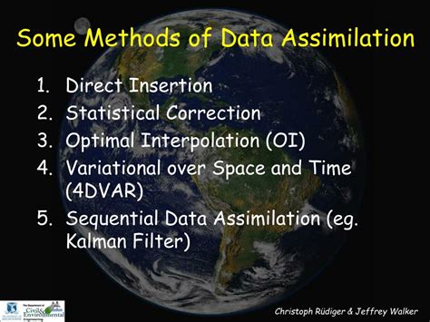 PPT Remote Sensing Land Surface Modelling And Data Assimilation PowerPoint Presentation ID