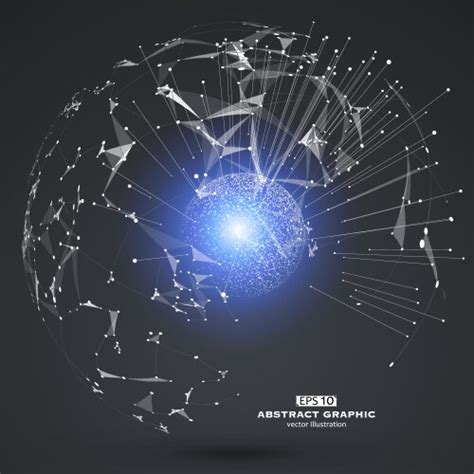 Abstract Global Network Connection Background Vector Image