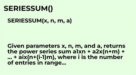 How To Use SERIESSUM Function In Google Sheets Better Sheets