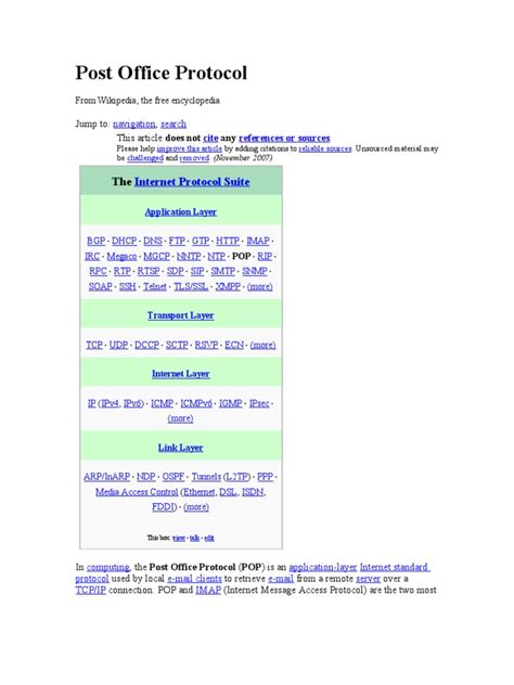 Post Office Protocol Pdf Computer Network Wide Area Network