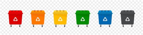 휴지통 분리 개념 쓰레기통 플라스틱 유기 전자 폐기물 금속 유리 종이로 분류 된 쓰레기 통 벡터 일러스트레이션 0명에 대한 스톡 벡터 아트 및 기타 이미지 Istock