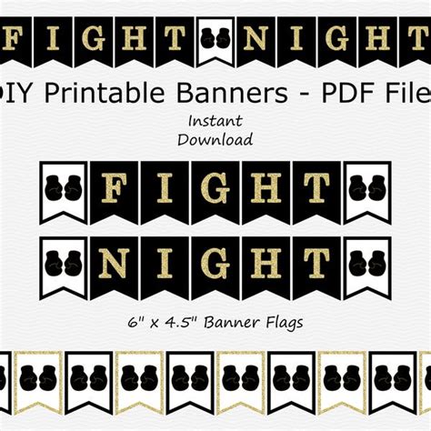 Fight Night Party Etsy