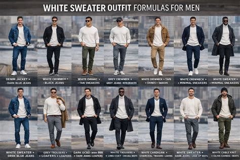 White Sweater Outfit Ideas For Men 15 Easy Formulas Casual Smart
