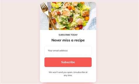 Email Subscription Form Using Html And Css