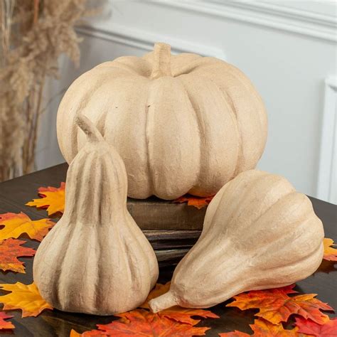 Paper Mache Pumpkin And Gourds Set Paper Mache Craft Supplies