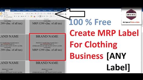 Create Mrp Label Or Any Label For Your Business In Few Simple Steps