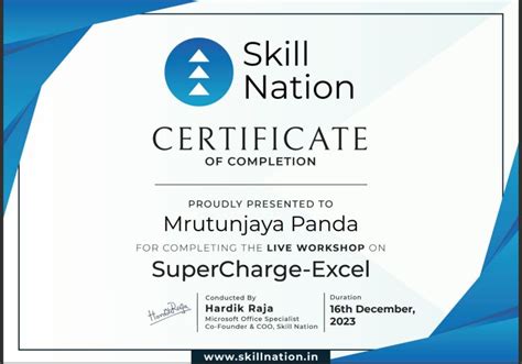 Excel Skillnation Continuouslearning Professionaldevelopment Mrutunjaya Panda