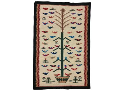 Sold At Auction Navajo Style Tree Of Life Pictorial Bird Rug 1970