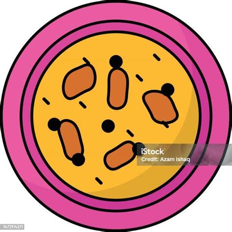 카레 파코라 마살라 플래터 개념 인도 카레 벡터 개요 색상 아이콘 디자인 아시아 요리 기호 유명한 접시 기호 길거리 음식 스톡 일러스트 0명에 대한 스톡 벡터 아트 및 기타