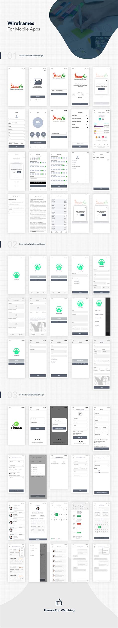 UX Wireframe Design For Mobile App On Behance