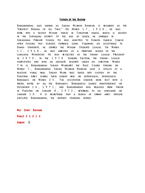 Sheikh Mujib Pdf Bangladesh Bengal