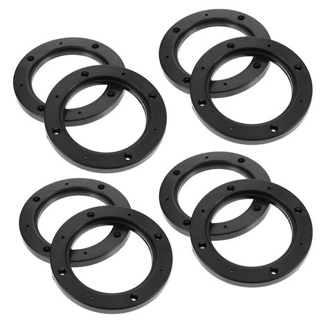 Leorx 4 Pairs Door Speaker Adapter Spacer Rings Abs Plastic For Auto