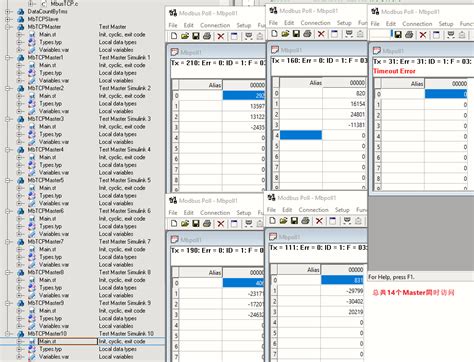 Modbustcp库使用说明 功能说明与测试 Modbustcp Slave支持通讯数量测试