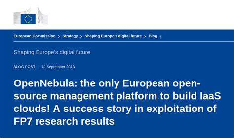 Opennebula The Only European Open Source Management Platform To Build Iaas Clouds A Success