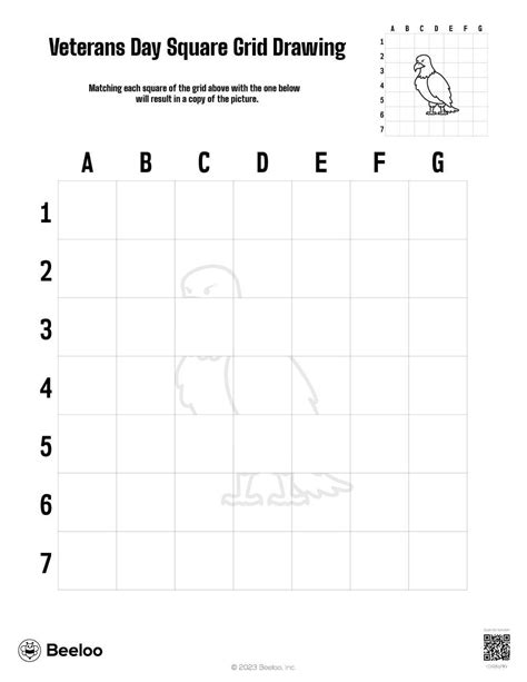 Veterans Day Square Grid Drawing • Beeloo Printable Crafts And
