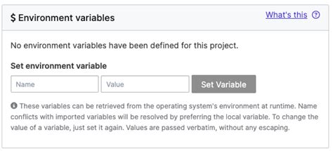 Project Variables Domino Data Lab