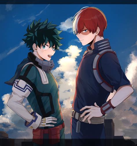Midoriya Izuku And Todoroki Shouto Boku No Hero Academia Drawn By