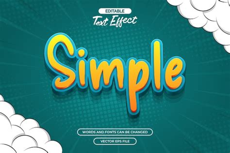 premium vector simple editable text effect