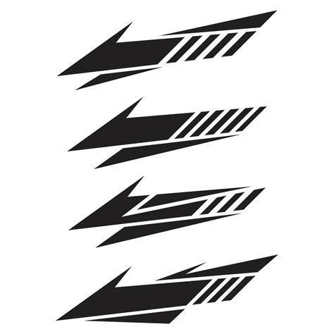 Collection Of Racing Style Car Body Wrap Vinyl Decals 48056122 Vector