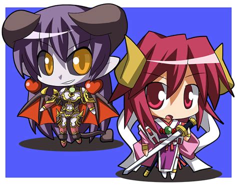 Safebooru 2girls Astaroth Shinrabanshou Black Sclera Blue Skin