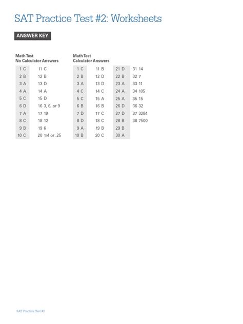 Sat Test 2 Math Answers And Explanations Pdf Quadratic Equation