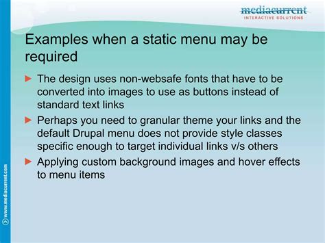 Theming Drupal Menus Ppt