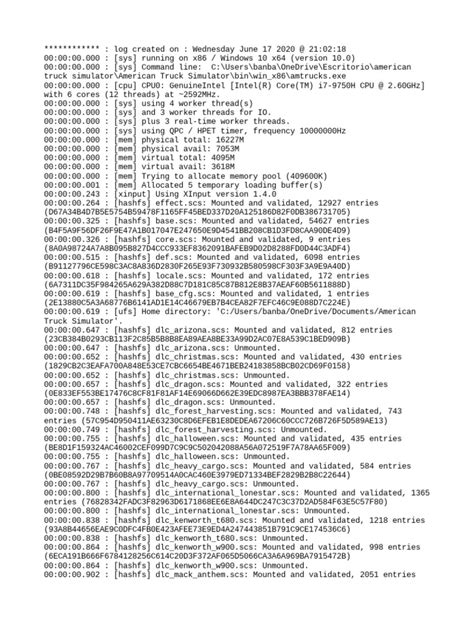 game log pdf