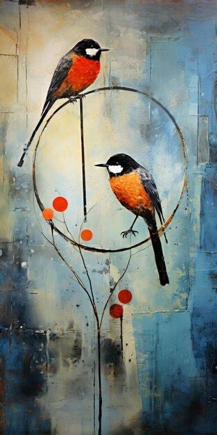 Premium Ai Image Sparrow Bird Pattern Art