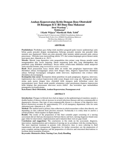 Ileus Obstruksi Pdf