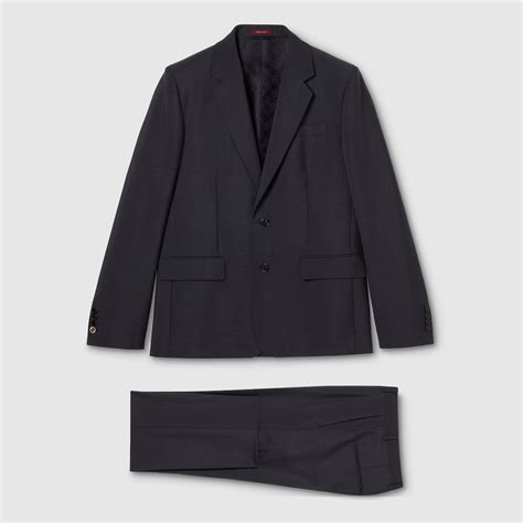 Wool Mohair Suit In Black Gucci® Sg