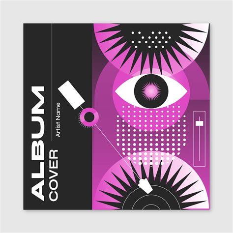 Cd Cover Design Template Abstract Pattern Graphics Editable Design