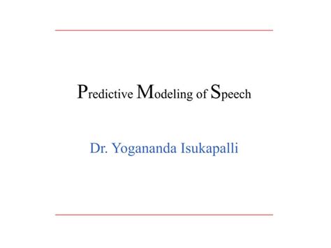 p4 predictive modeling speech pdf