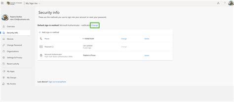 microsoft 365 multi factor authentication find and update security info office of