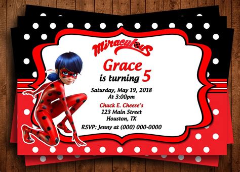 Ladybug Invitation Template