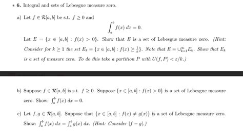 Solved By An Expert Integral And Sets Of ﻿lebesgue Measure