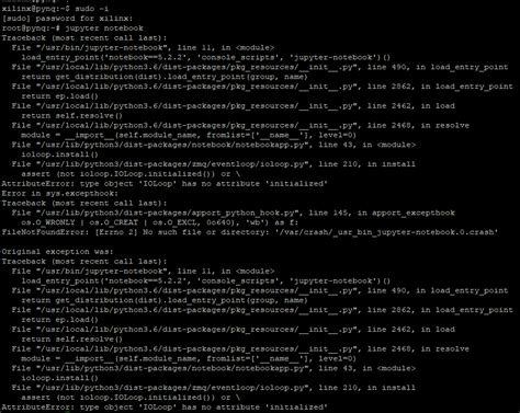 Jupyter Server Failed To Start Support Pynq