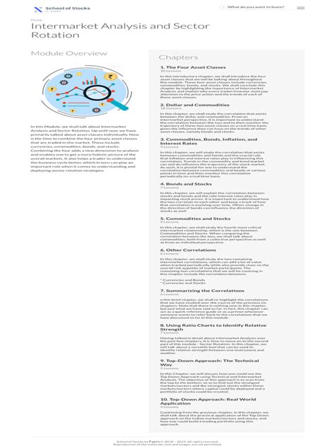 Intermarket Analysis And Sector Rotation Edited Pdf Bonds