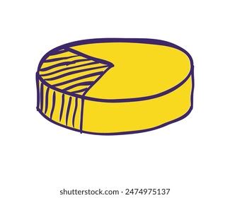 Pie Chart Diagram Slice Taken Out Stock Vector Royalty Free Shutterstock