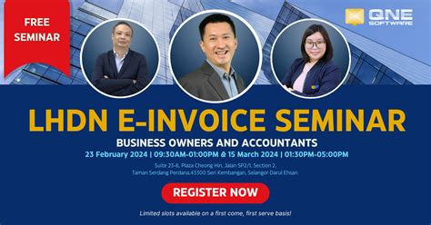 Free Seminar On Lhdn E Invoice Challenges And Opportunities