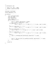 Calculator Cpp Calculator Cpp Date Mar Author Victoria Brown