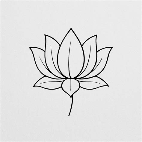 Lotus Flower Easy Drawing