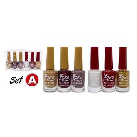 6pcsset】yoko Nail Polish Cutics Set 99ml Non Toxic And
