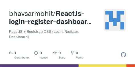 Github Bhavsarmohitreactjs Login Register Dashboard Bootstrap