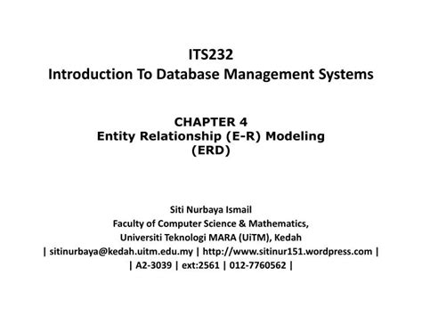 Ppt Its232 Introduction To Database Management Systems Powerpoint