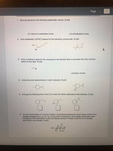 solved page 1 1 give structures for the following