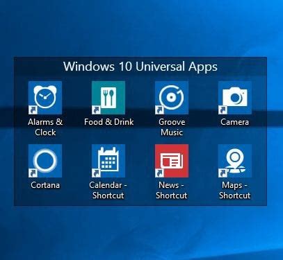 Windows Tip Create Desktop Shortcuts For Universal Apps