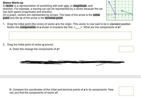 Solved Gizmo Warm Up A Vector Is A Representation Of
